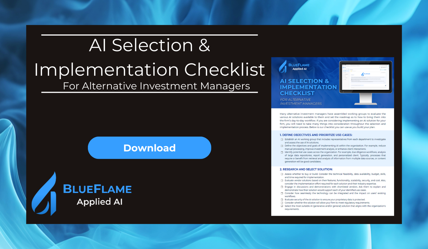 AI Implementation Checklist for Alternative Investment Managers